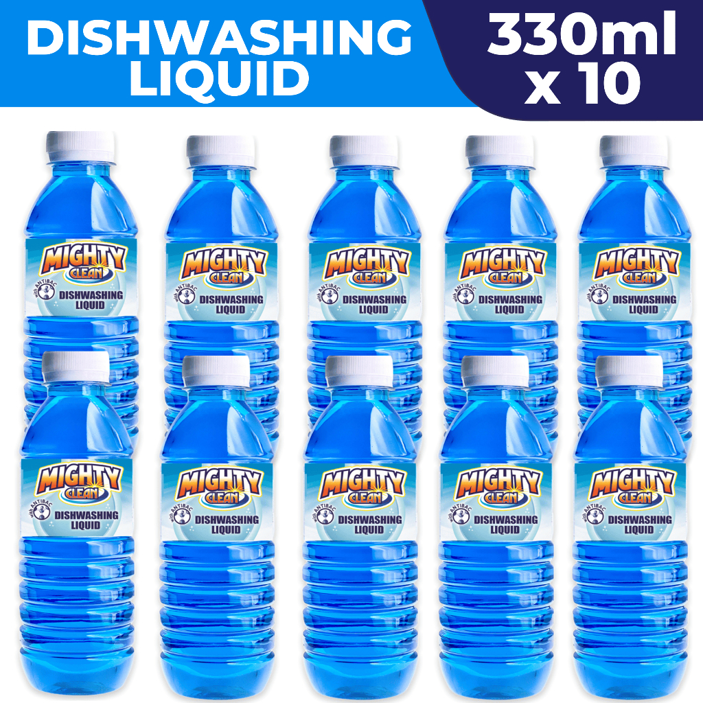 Mighty Clean Dishwashing Liquid Antibacterial - DWL Blue - 330ML BUNDLE ...