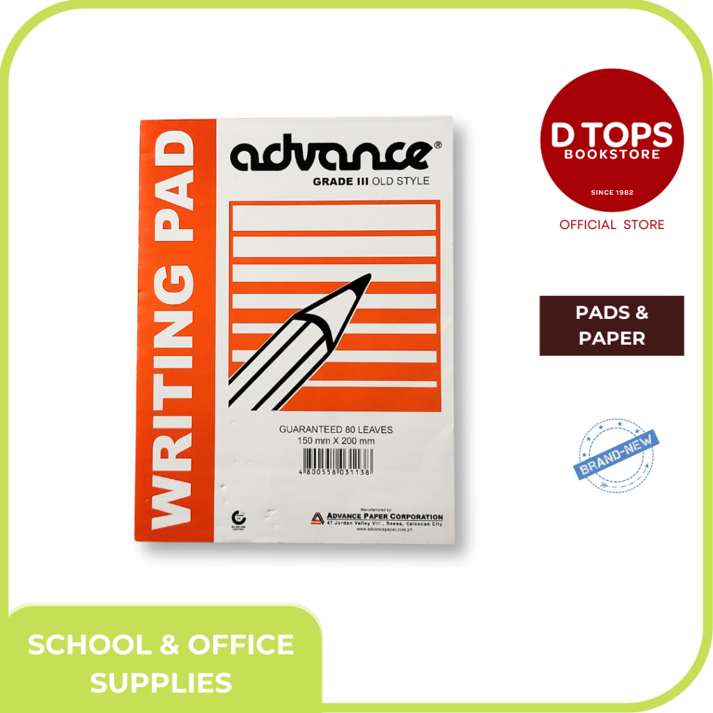 ADVANCE WRITING PAD for Grade 3 Old Style | Shopee Philippines