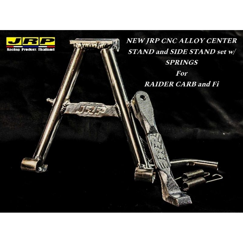 jrp CNC alloy center stand and side stand with spring for raider ...