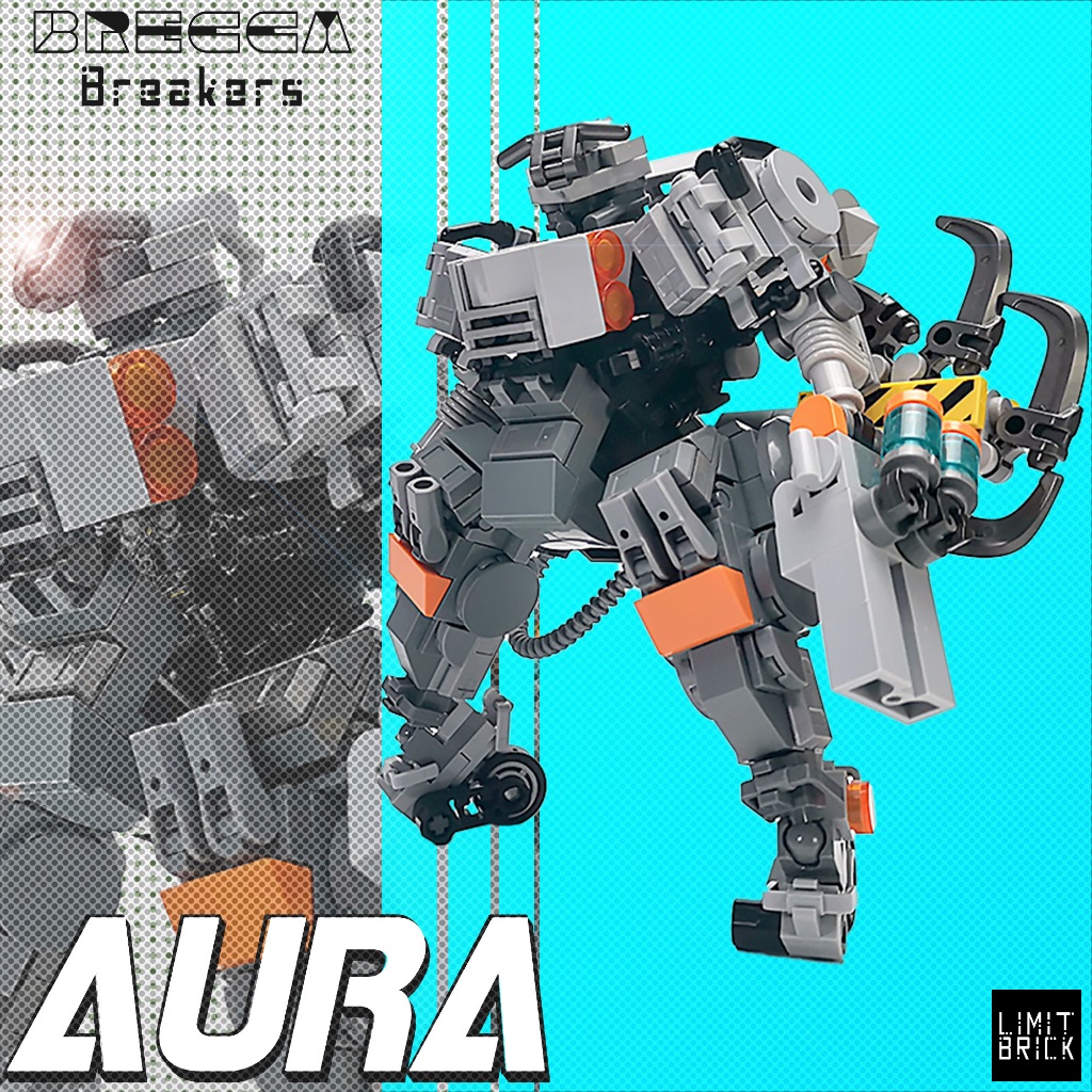 Brecca Breakers Aura Drifters Building Blocks MOC Brick Robot Mech ...