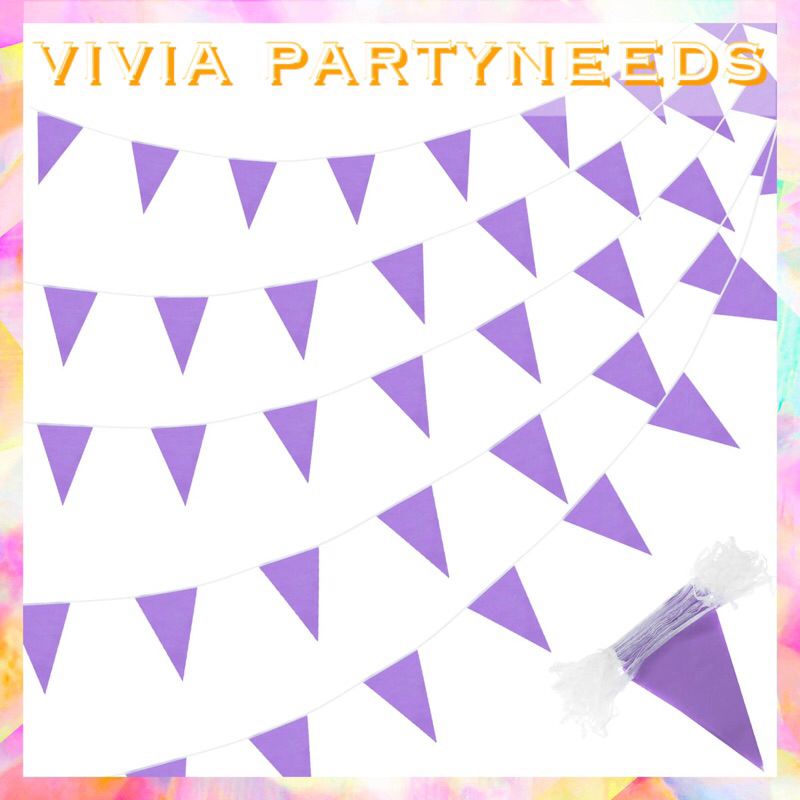 2.5m Purple Flag Banner Kuromi Melody Theme Birthday Banderitas ...