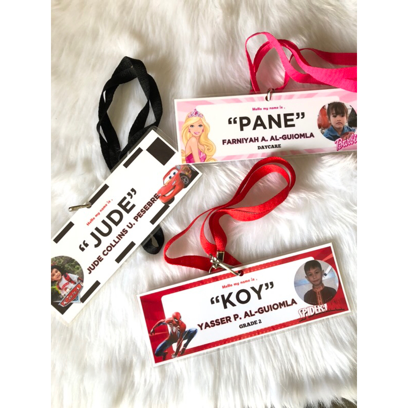 LAMINATED NAME TAGS FREE ID LACE - GIRLS DESIGNS | Shopee Philippines