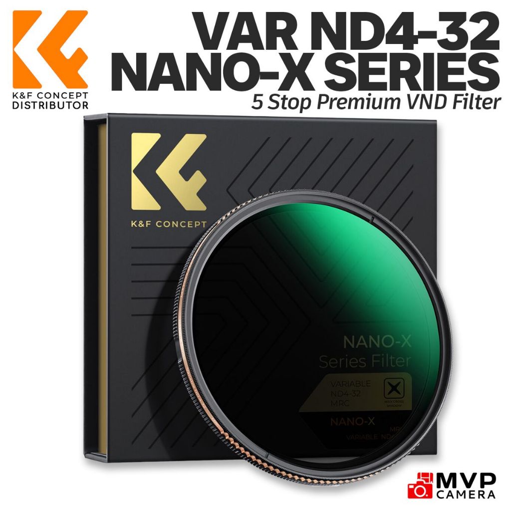 K&F KF CONCEPT Variable ND VND Fader ND4 to ND32 Green Multi Coated Nano-X Portrait Filter MVP ...
