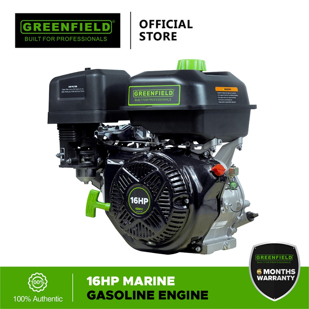 Greenfield Gasoline Marine Engine 16HP 3600RPM Rewind PVC Tank | Shopee ...
