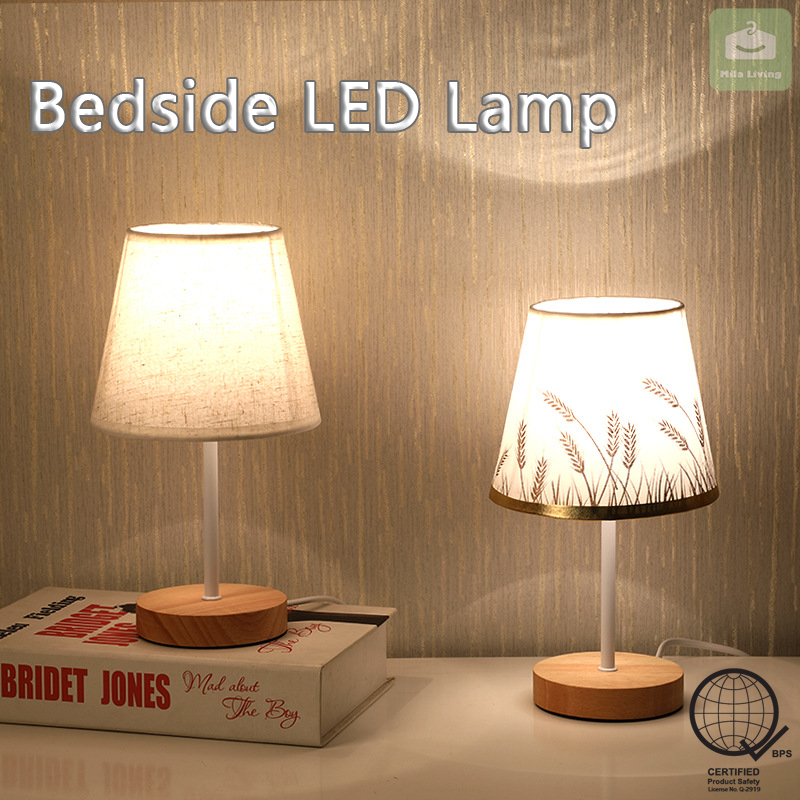 [NEW] Bedside LED Night Lamp Warm Light Wood Table lamp Decoration ...