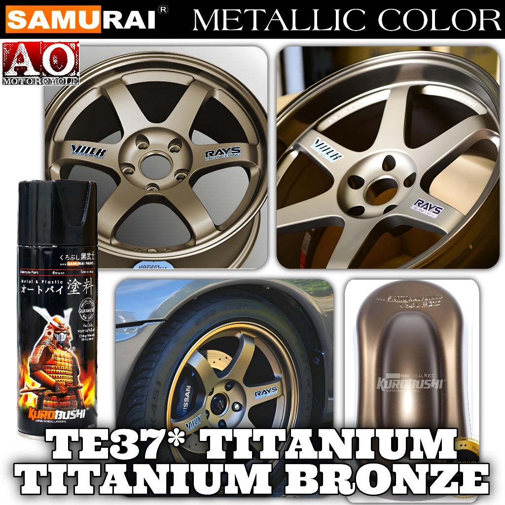 SAMURAI SPRAY PAINT TE37* TITANIUM BRONZE - CASH ON DELIVERY | Shopee ...