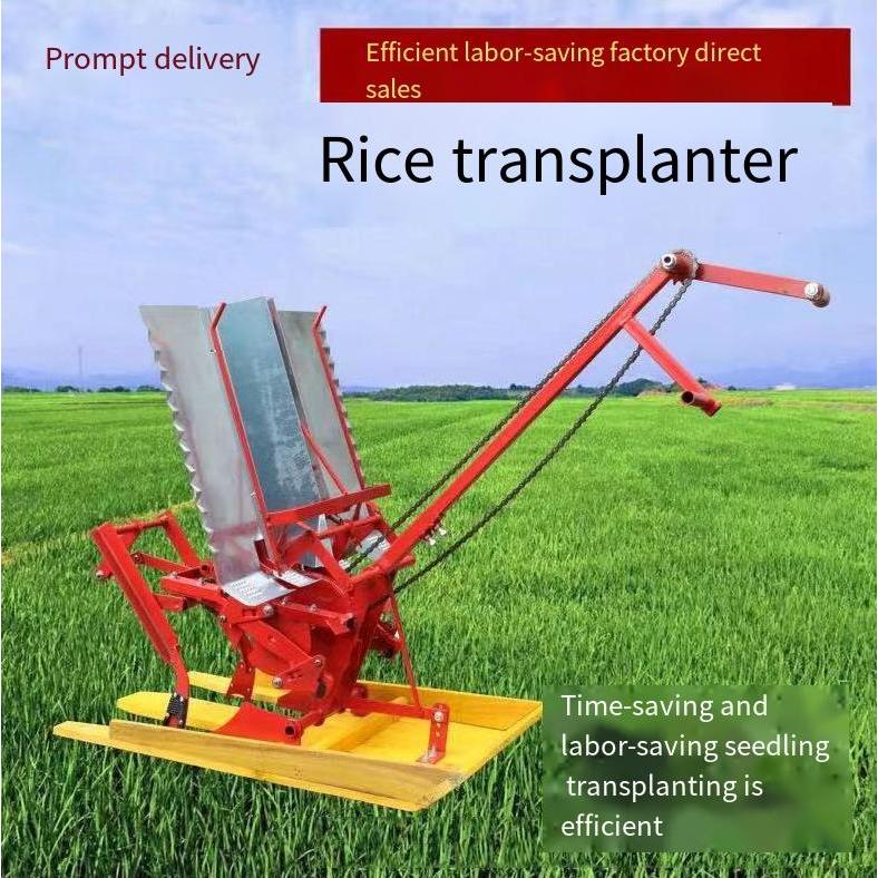 Rice transplanter hand-operated rice new two-row rice planter small ...