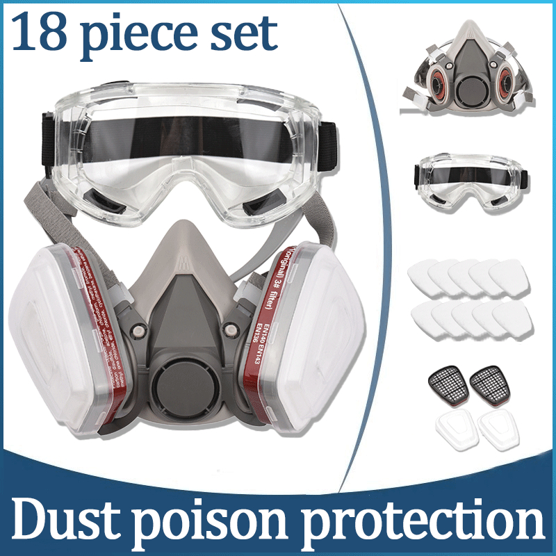 Anti-pesticide Formaldehyde Gas Mask Half Face Safety Respirator Mask ...