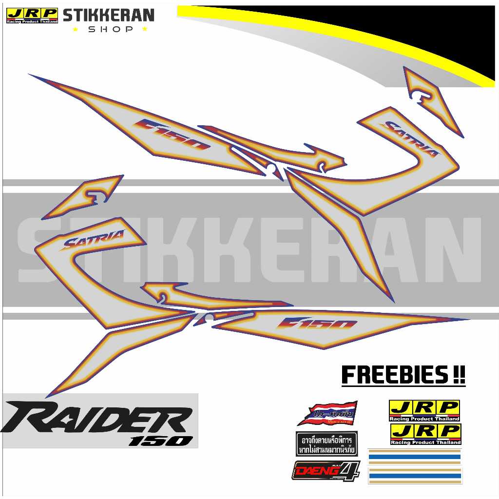 RAIDER 150 CARB NEW DESIGN TITANIUM 2TONE DECALS | Shopee Philippines