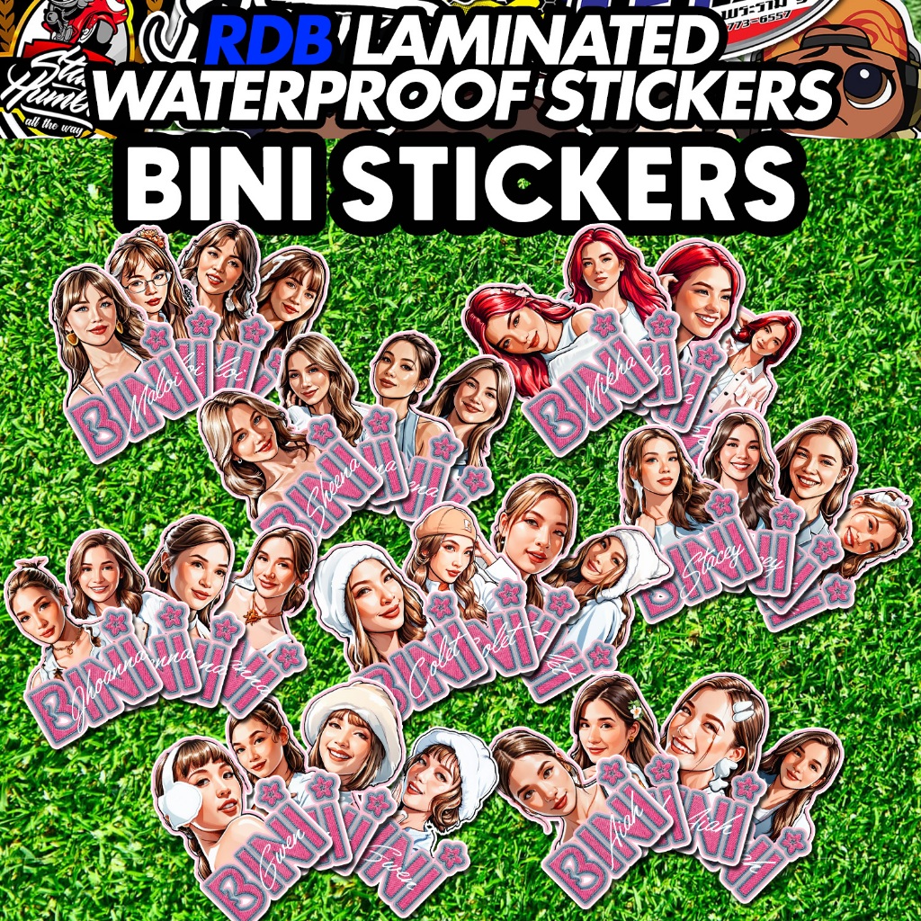 4PCS BINI STICKERS COMPLETE MEMBERS WATERPROOF LAMINATED FOR LAPTOP ...
