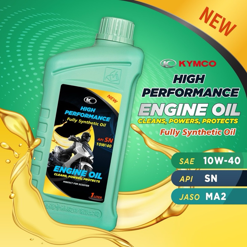 kymco Fully Synthetic Engine Oil (Green) SAE 10W-40 / SAE 5w-50 (Orange ...