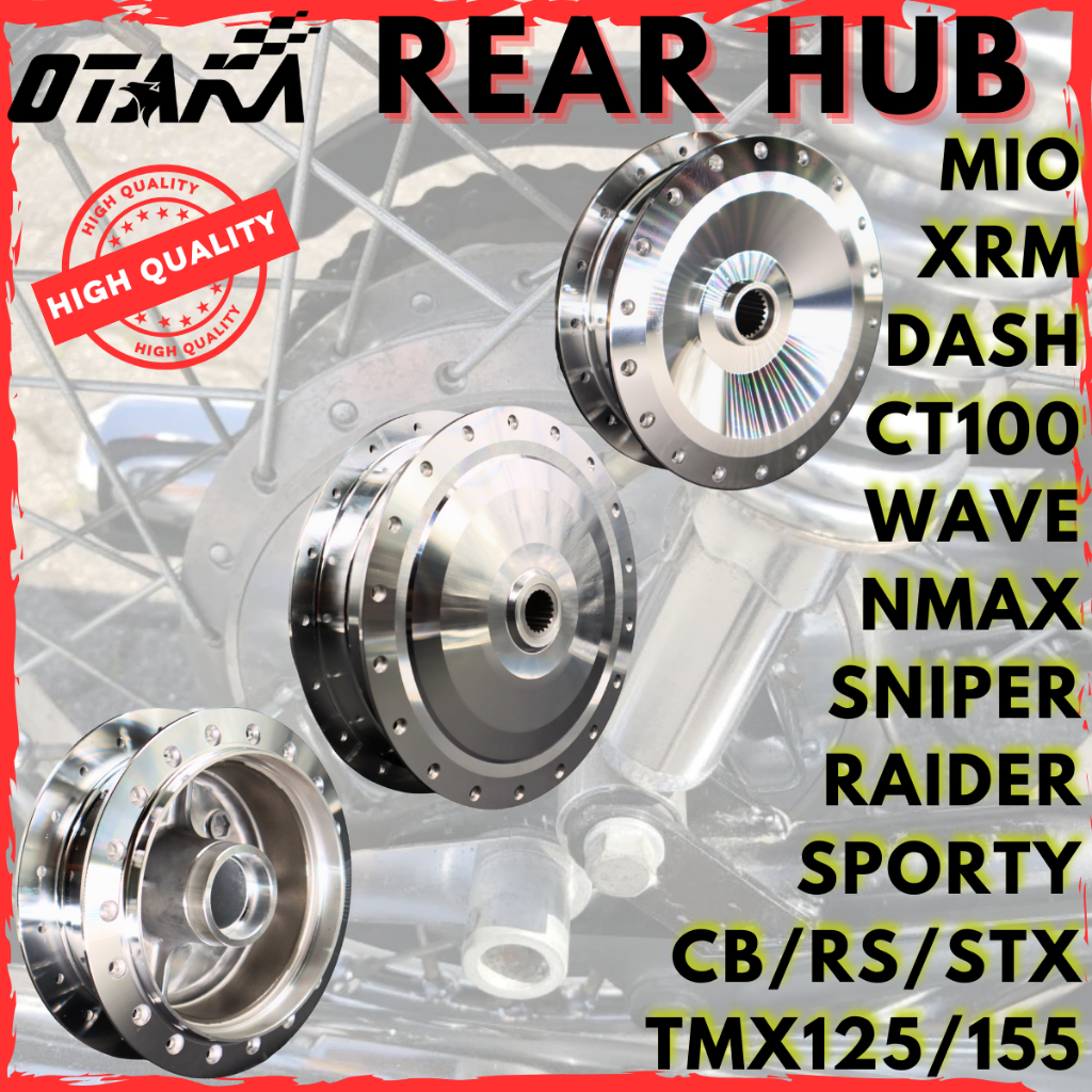 REAR HUB FOR XRM/WAVE/TMX/CT/RAIDER/MIO/SPORTY/NMAX/CB/RS/STX HEAVY ...