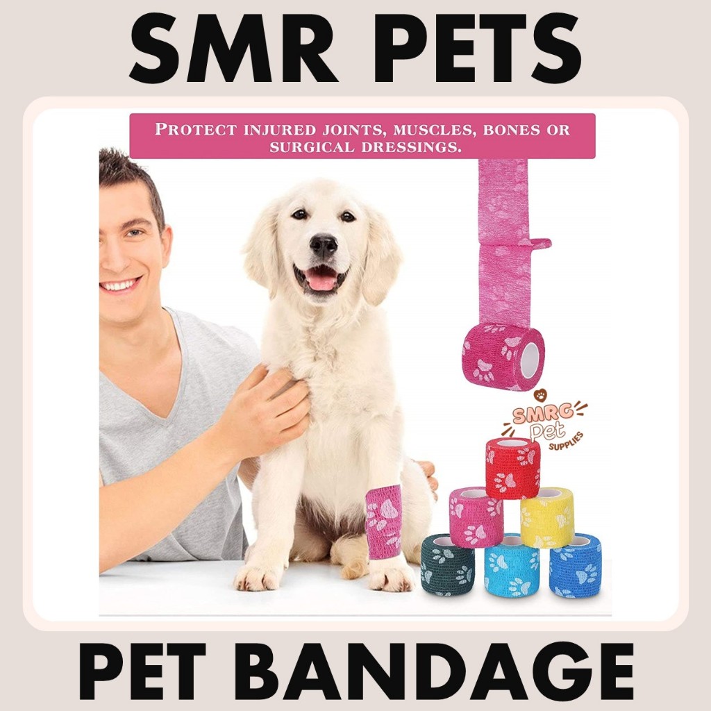 SMR Pets Bandage for Dog Cat Pets Animals Elastic Sport Safety Adhesive ...
