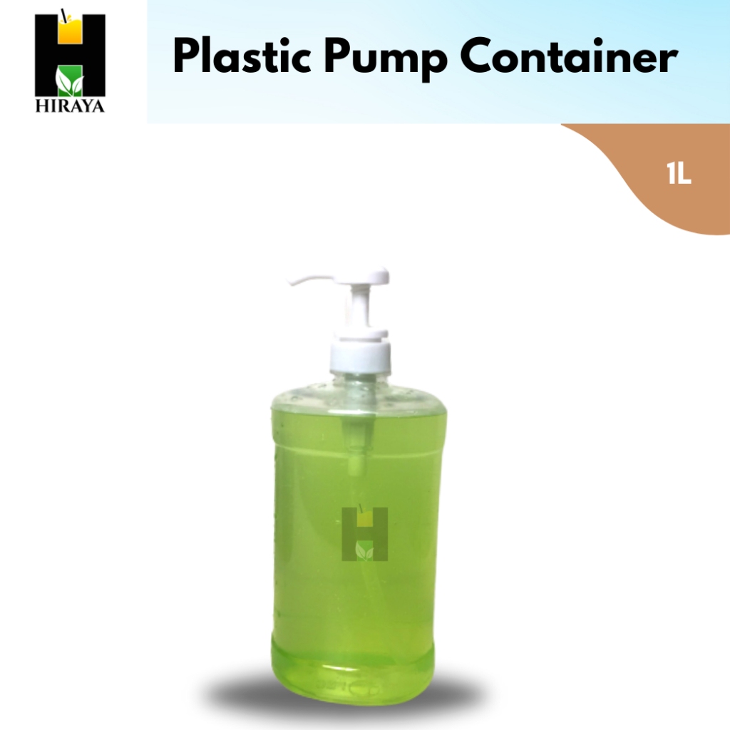 Syrup Plastic Container Round1L w/ Pump / pump dispenser / press pump ...