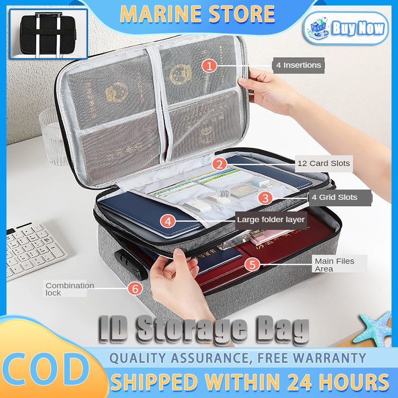 Document Organiser Lockable Waterproof Document Holder Multi-Layer ...
