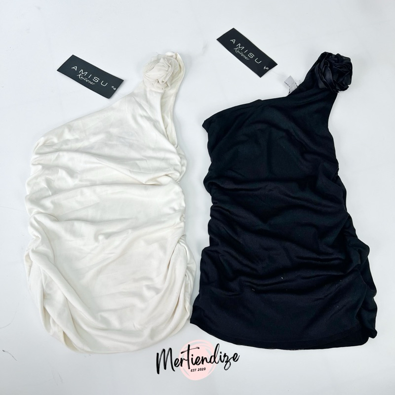 Amisu One Shoulder Flower Top | Authentic Overruns | Shopee Philippines