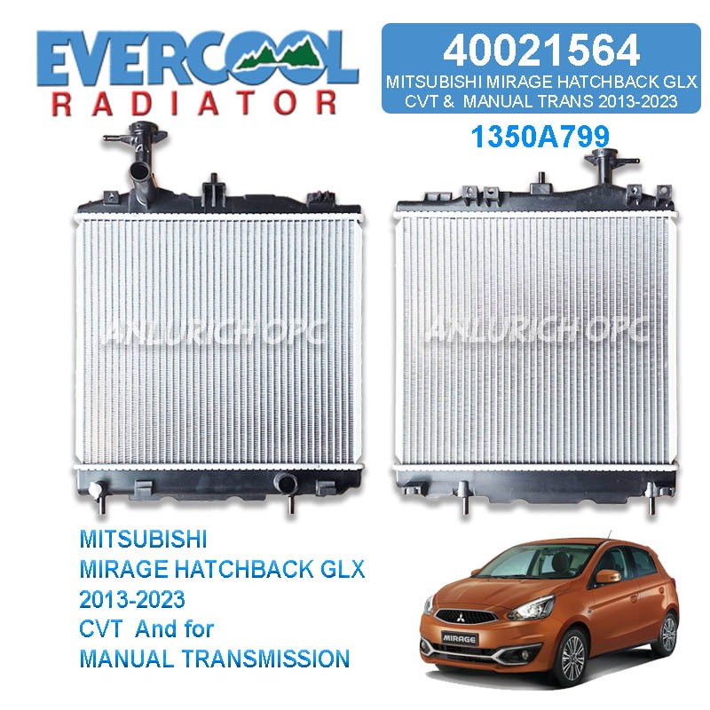 EVERCOOL RADIATOR MITSUBISHI MIRAGE HATCHBACK GLX 2013-2023 M/T CVT ...