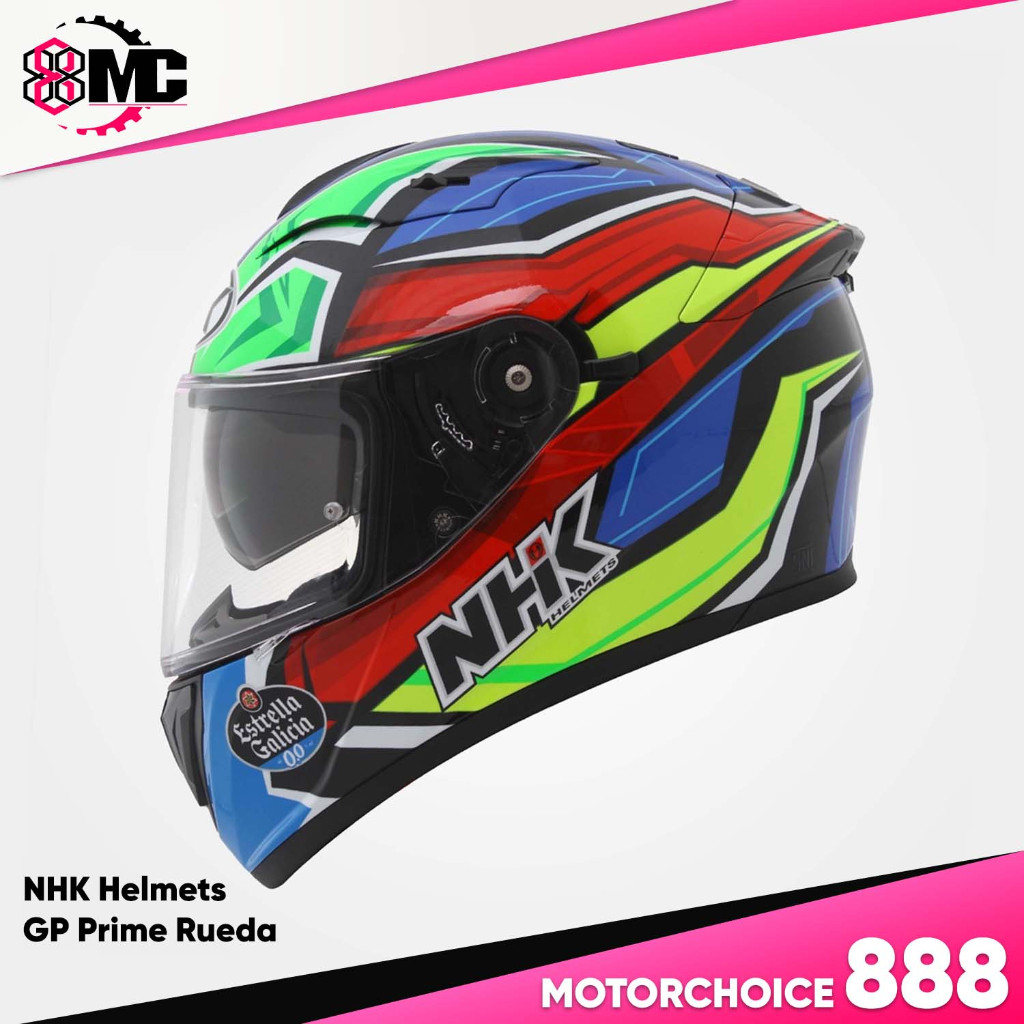 NHK Helmets GP Prime - Rueda Dual Visor Full Face Helmet | MotorChoice ...
