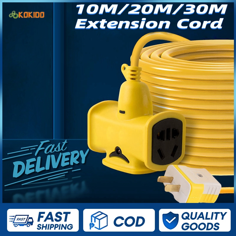 kokido Extension Cord Extra-long Plug-in Strip 10M/20M/30M Electric ...