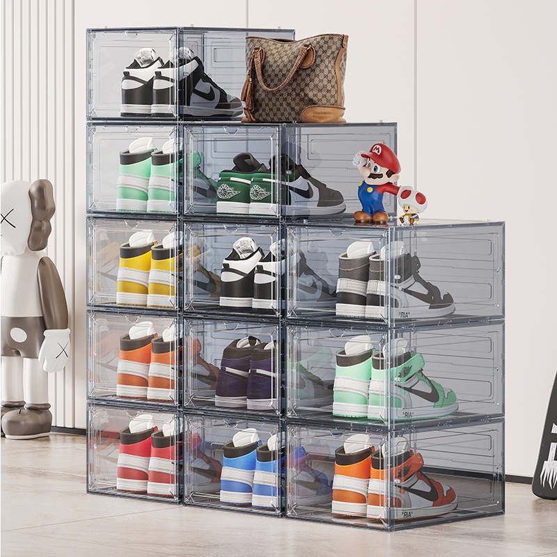 Large size shoe box storage organizer Aj sports shoes high heels ...