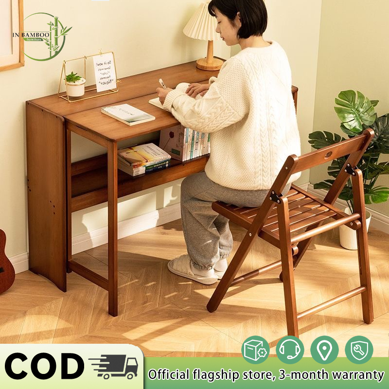 Japanese Bamboo Desk Foldable Computer Desk Writing Workbench Office ...