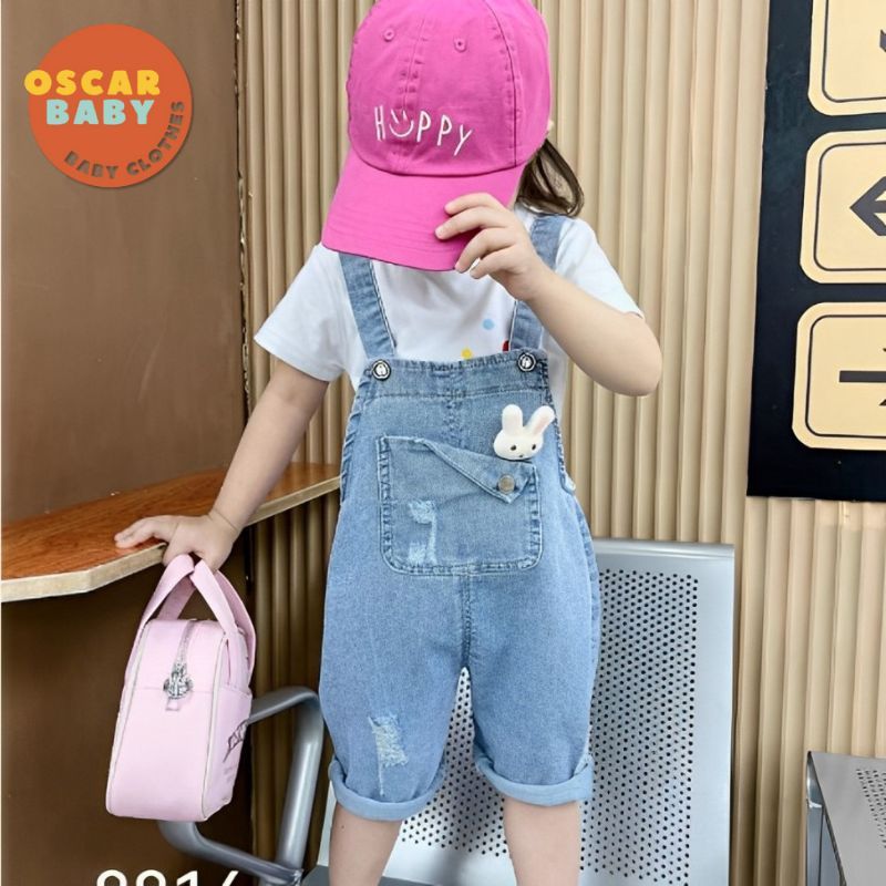 Oscarbaby Summer kids Denim overalls Elsa Princess Overalls Cute girl ...