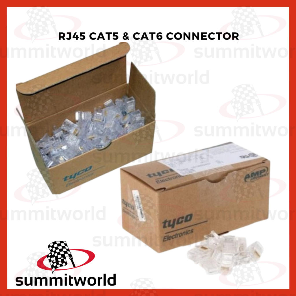 RJ45 CAT5E CAT5 CAT6 CAT 6 Modular Plug Connector x 100pcs (1 Box) High ...