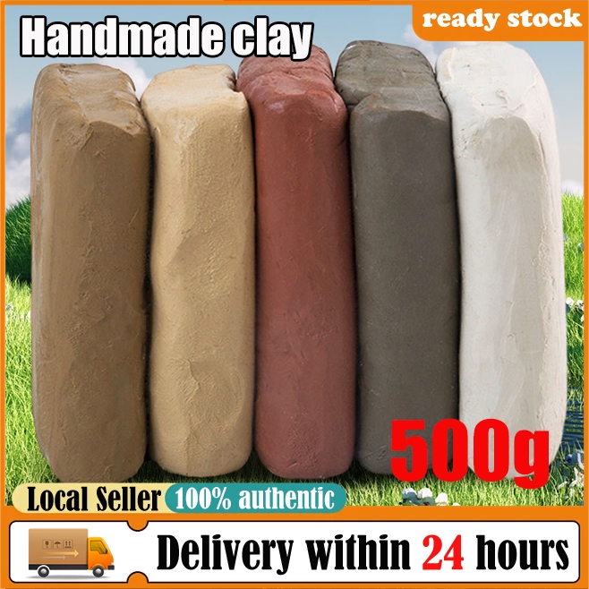 500g Pottery Clay Air-Hardening Modeling Clay Natural Air-Dry Non-Toxic ...