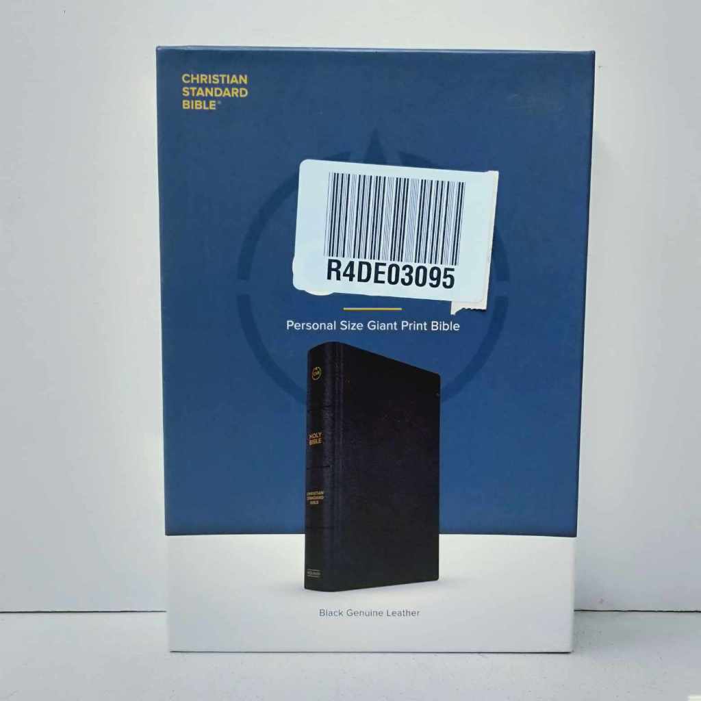 CSB PEROSNAL SIZE GIANT PRINT BIBLE, Black Genuine Leather, Red Letter ...