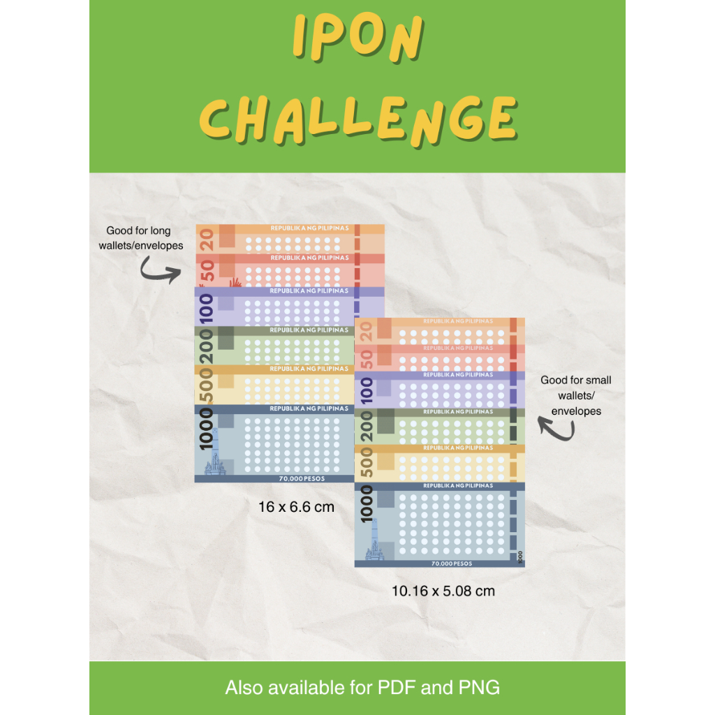 IPON CHALLENGE STICKER | Savings Challenge | Shopee Philippines
