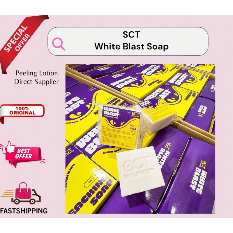 SCT White Blast Bleaching Soap 70g | Shopee Philippines