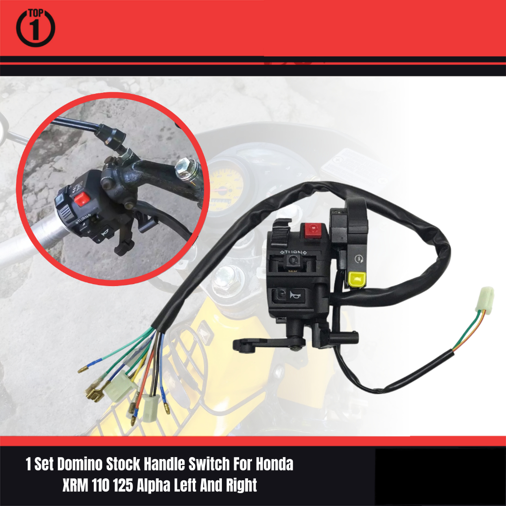 Top1 PH 1 Set Domino Stock Handle Switch For Honda XRM 110 125 Alpha ...