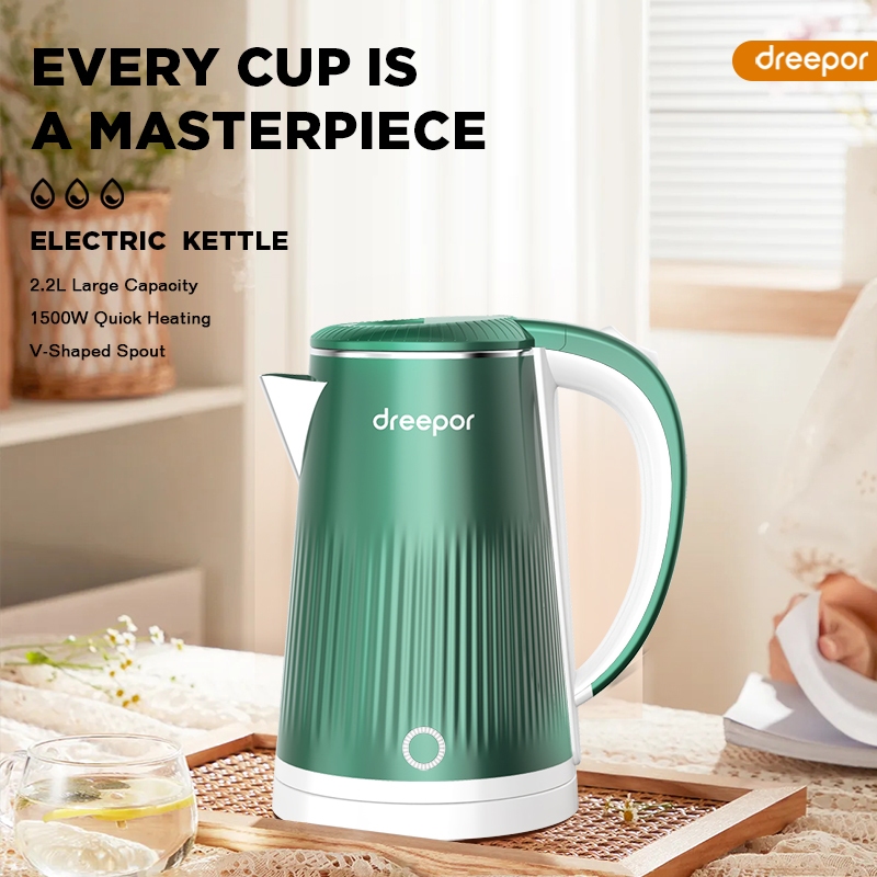Dreepor Electric Water Heater Kettle Electric Kettle 2.2L Capacity Use ...