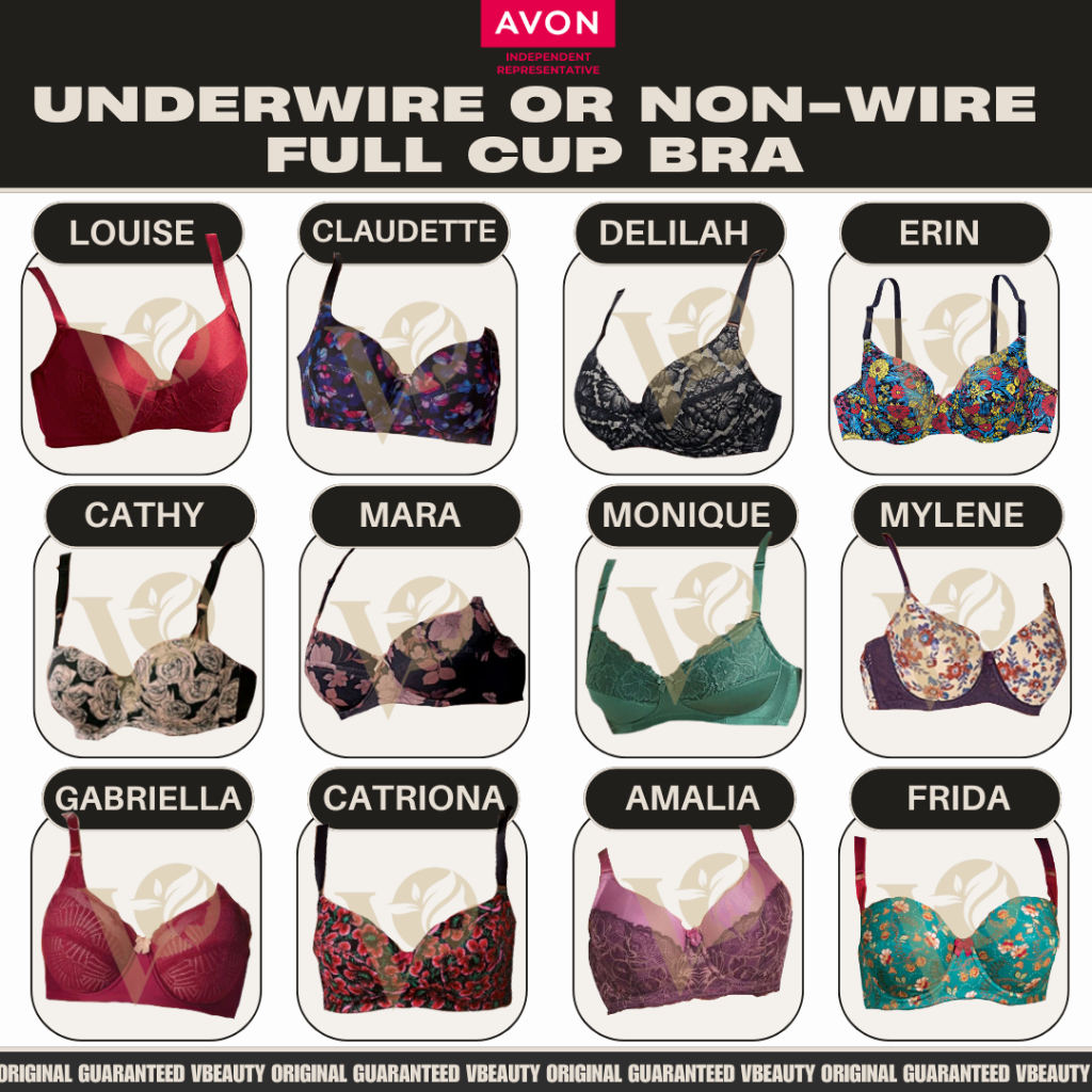 AVON Underwire NonWire Full Cup Bra Erin Louise Gabriela Claudette ...