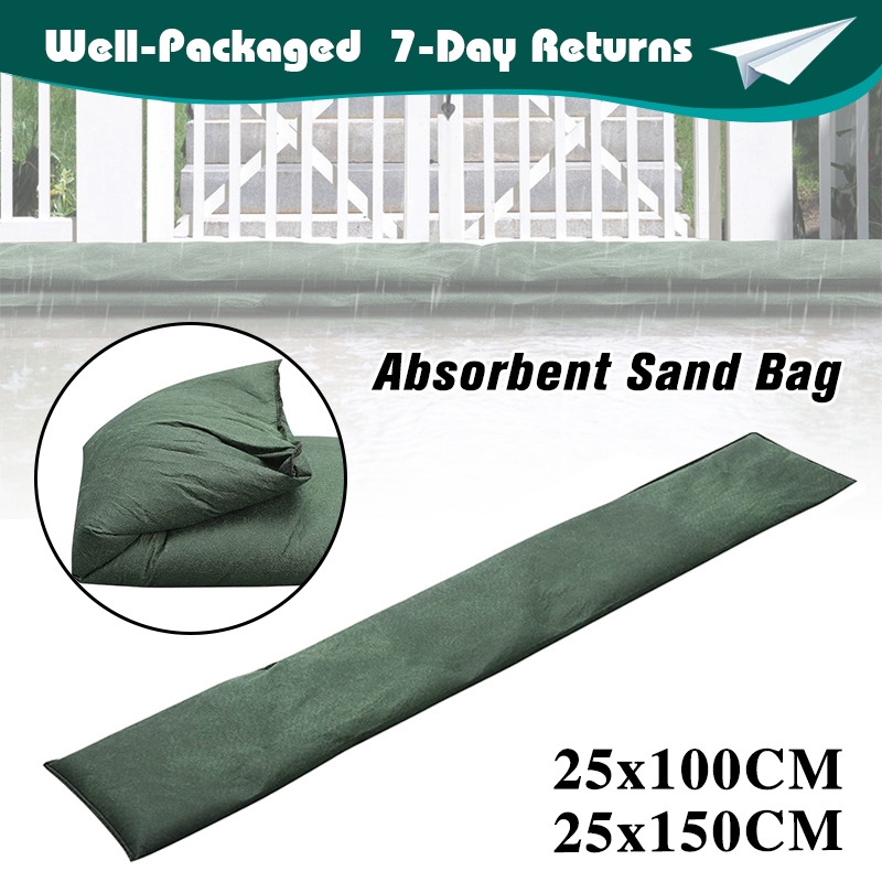 3.3/5FT x 9.9Inch Water Activated Flood Barriers Reusable Absorbent ...