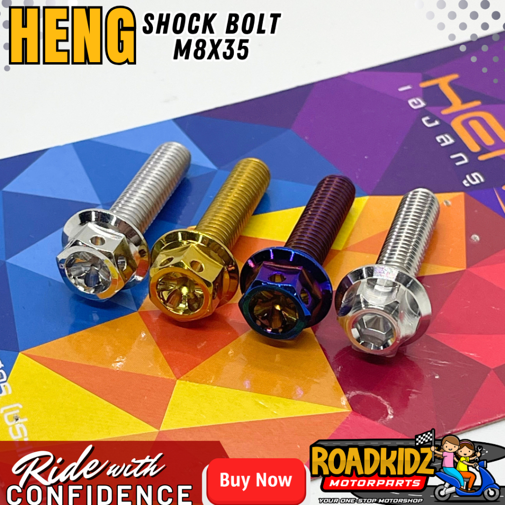 HENG m8x35 FLOWER BOLTS (SHOCK BOLTS MIO. AEROX, NMAX, CLICK, BEAT ...