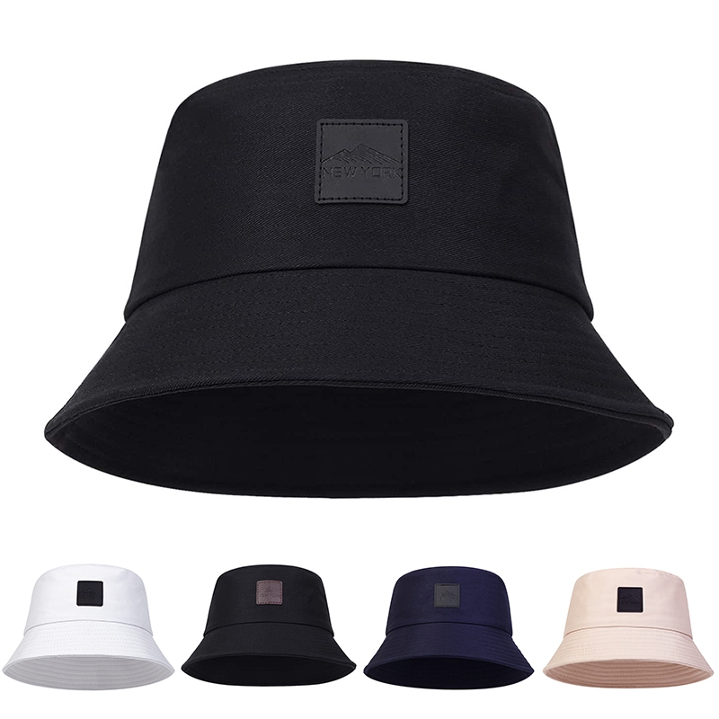 Leather NEW WORK Fisherman Hat Double Sided Hip Hop Cap Bucket Hat ...