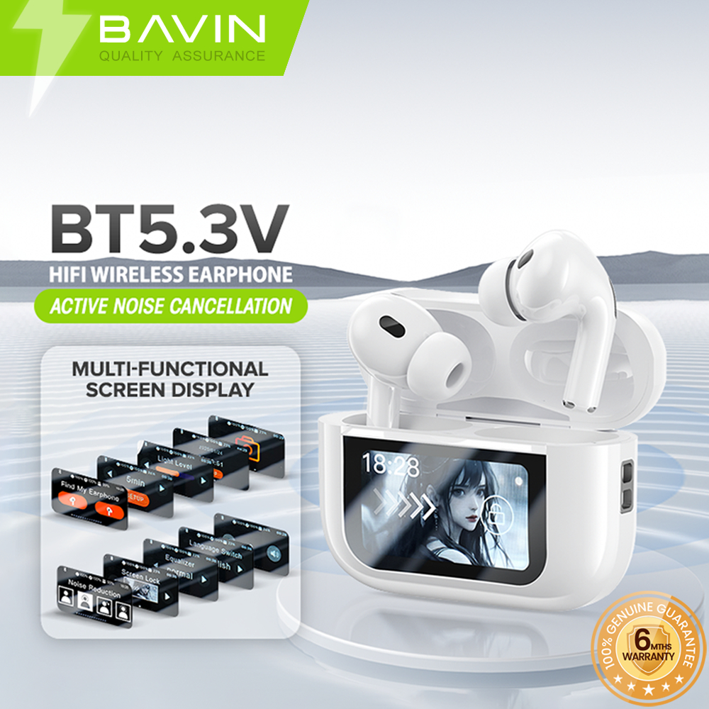 BAVIN BA73 ANC Multifunction In-Ear Wireless Earphone BT w/ Noise ...