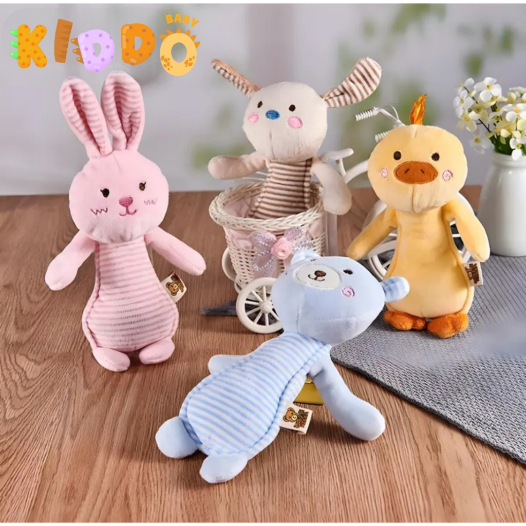 Mambo Baby Rattle Soft Plush Toys Animal Teether Squeeze Sound Baby ...