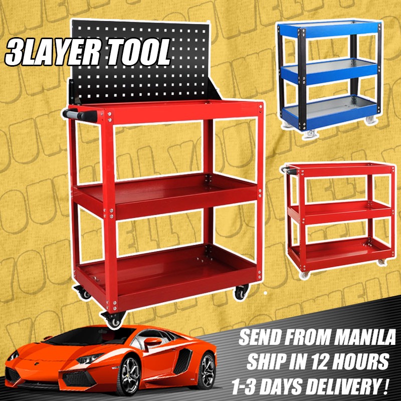 3 Layer Trolley Tool Cart Heavy Duty Mechanical Workshop Tool For Tool ...
