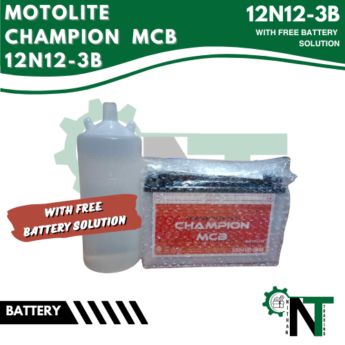 Motolite Champion MCB 12N12-3B Battery | Shopee Philippines