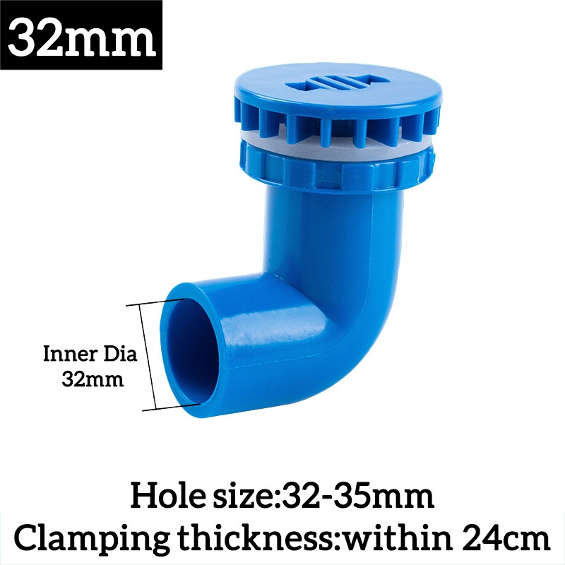 Drain elbow Aquarium Outlet Water Tank Fitting Fish tank Drain overflow ...