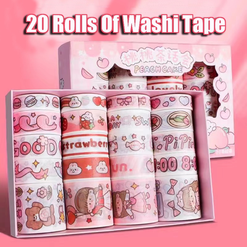 20PCS Hand Account Tape Cute Cartoon Hand Account Stickers And Paper ...
