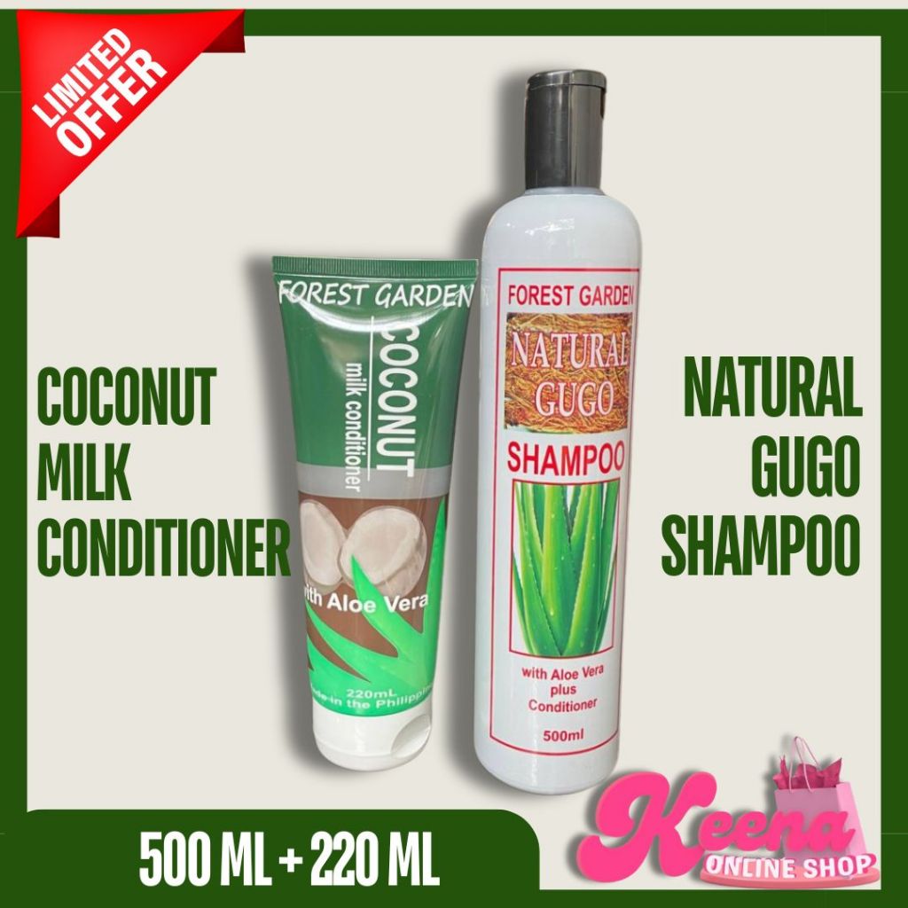 FOREST GARDEN Natural Gugo Shampoo + Coconut Milk Conditioner | Shopee ...