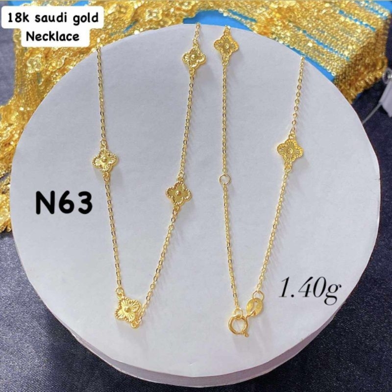 ️18k Saudi Gold ️Real Gold Pawnable/Nasasanla VCA Center necklace 18 ...