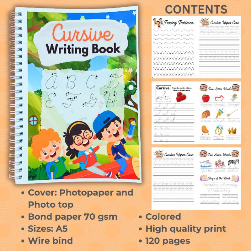 Cursive Tracing Workbook 60pages | Shopee Philippines
