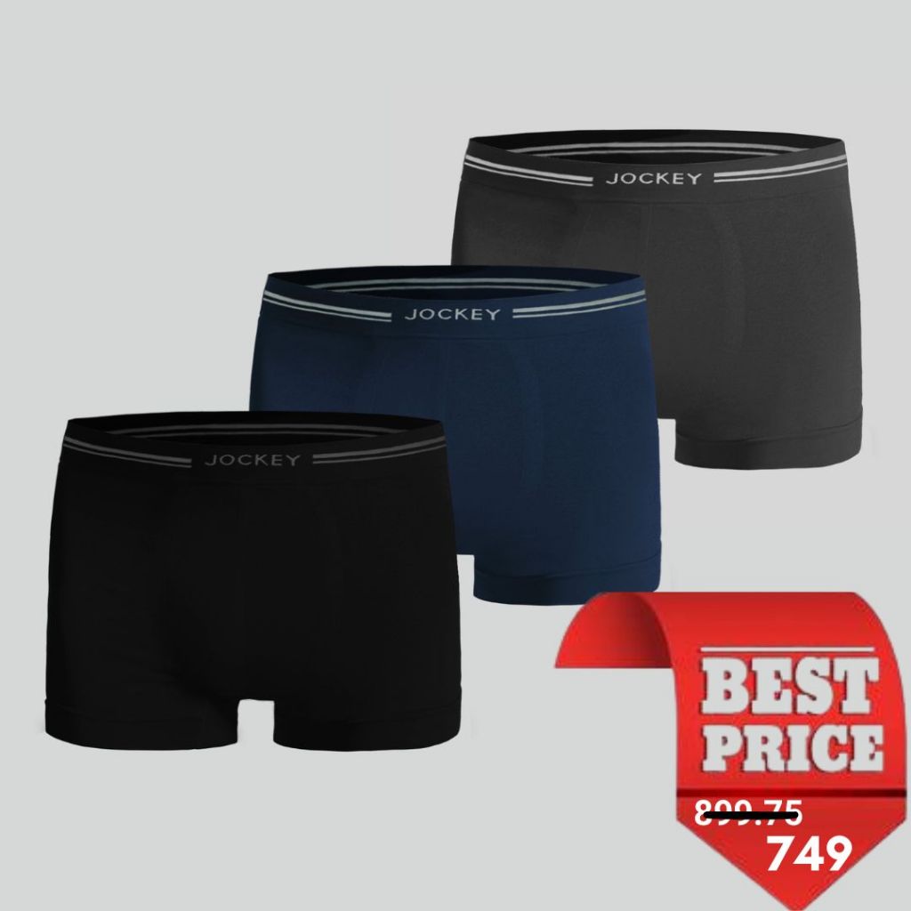 Jockey Formfit Seamfree Boxer Brief Assorted Color (Tri-Pack) | Shopee ...