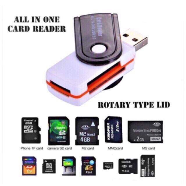 4 in 1 micro SD SDHC TF MMC M2 MS USB 2.0 card reader | Shopee Philippines