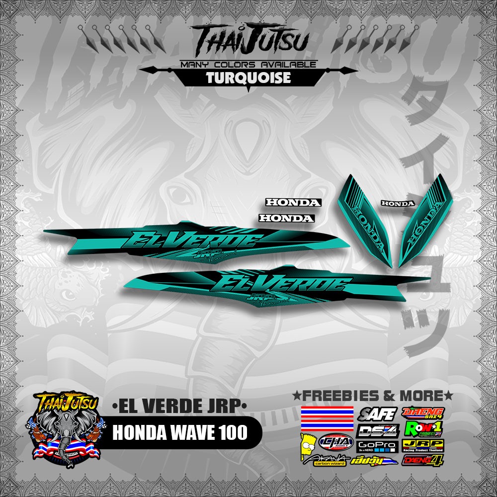 HONDA WAVE 100 DECALS ( EL VERDE JRP )【ThaijutsuStickers】 | Shopee ...