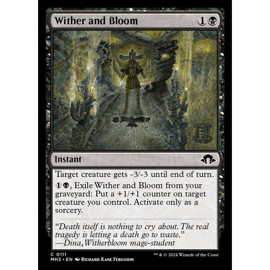 MTG Singles: Wither and Bloom NM Black MH3 Modern Horizons 3 | Shopee ...